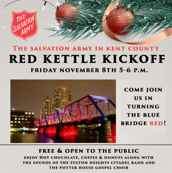Blue Bridge Lights Turn Red November 8th as Red Kettle Campaign Begins ...